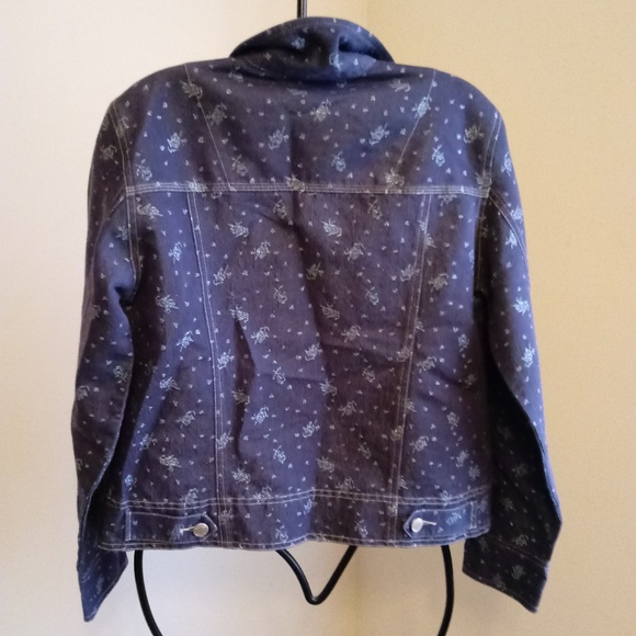 Birch Hill | Jackets & Coats | Birch Hill Blue Floral Sparkle Jean ...